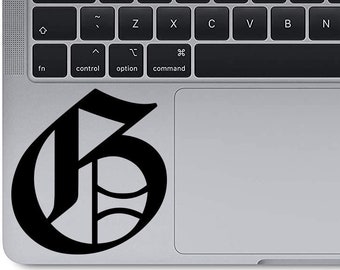 Old English Letter G Initial Vinyl Decal Sticker Diploma Font - Etsy