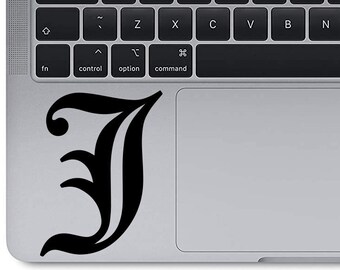 Old English Letter J Initial Vinyl Decal Sticker Diploma Font - Etsy