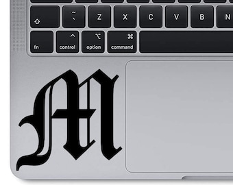 Old English Letter M Initial Vinyl Decal Sticker Diploma Font - Etsy