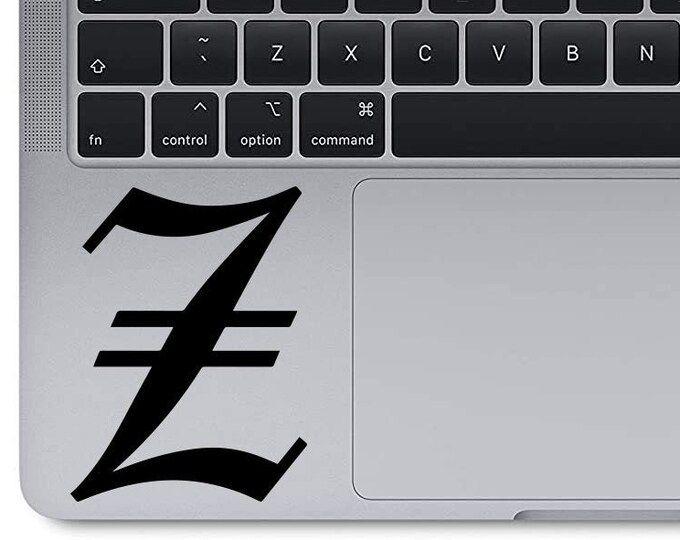 Old English Letter Q Initial Vinyl Decal Sticker Diploma Font - Etsy