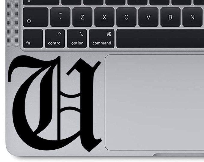 Old English Letter V Initial Vinyl Decal Sticker Diploma Font - Etsy