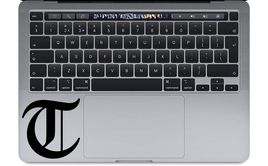 Old English Letter T Old Letter Decal Initial Vinyl Decal Apple Sticker ...