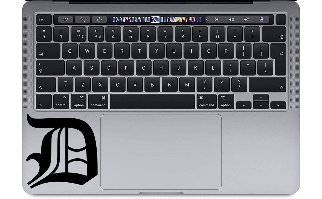 Old English Letter D Old Letter Decal Initial Vinyl Decal Apple Sticker ...