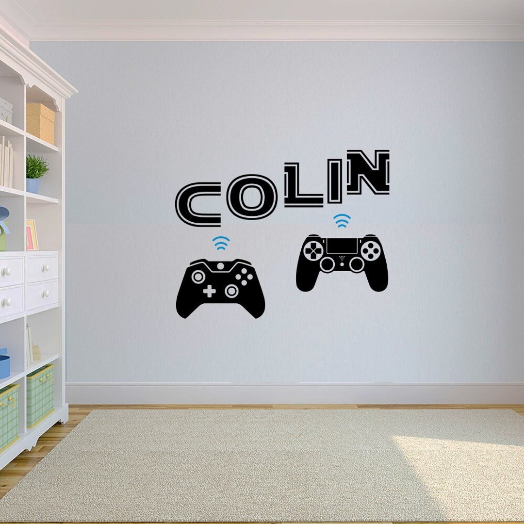 Gaming Zone Decal Gamer Wall Sticker Kids Room Decor Gaming Wall Decal ...