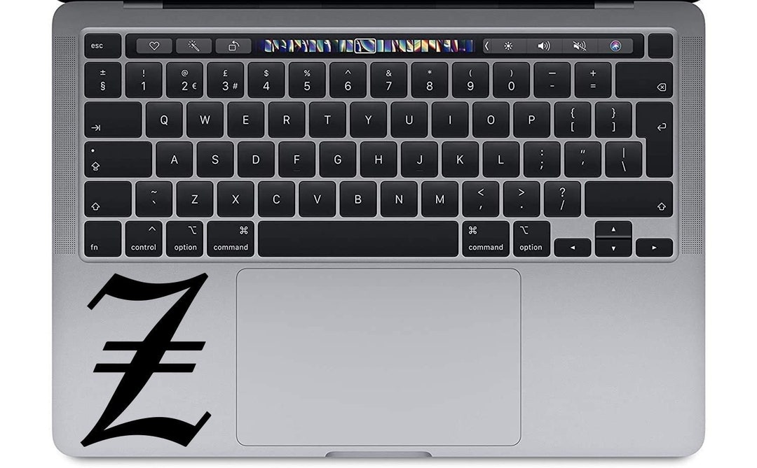 Old English Letter Z Old Letter Decal Initial Vinyl Decal Apple Sticker ...