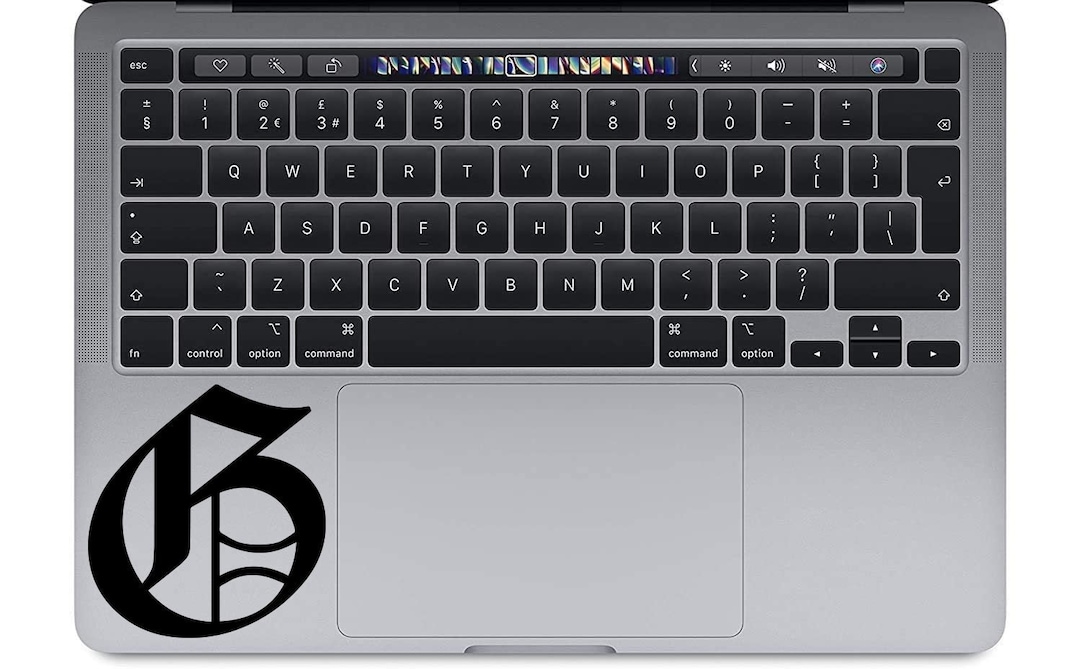 Old English Letter G Old Letter Decal Initial Vinyl Decal Apple Sticker ...