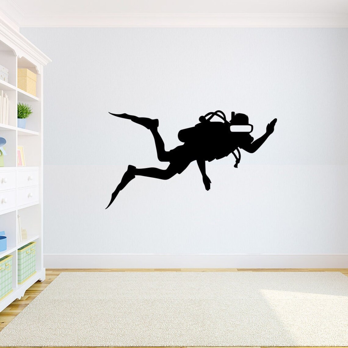 Scuba Diver Wall Decal - Etsy