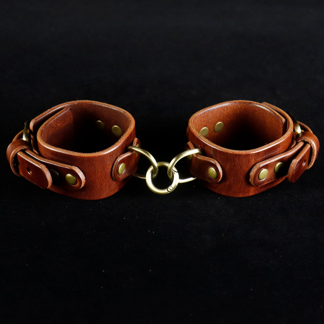 Customi Leather Bondage Cuffs Bdsm Hand Cuffs Bondage Restraints Sex