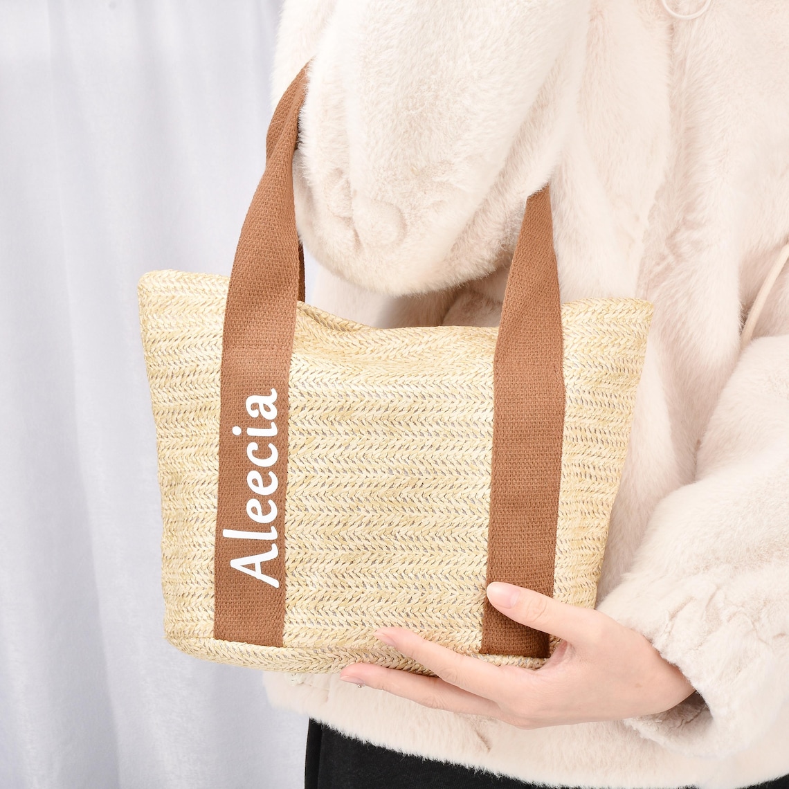 Personalized Straw Beach Bag: Custom Burlap Tote, Bridal Shower Gift - Etsy