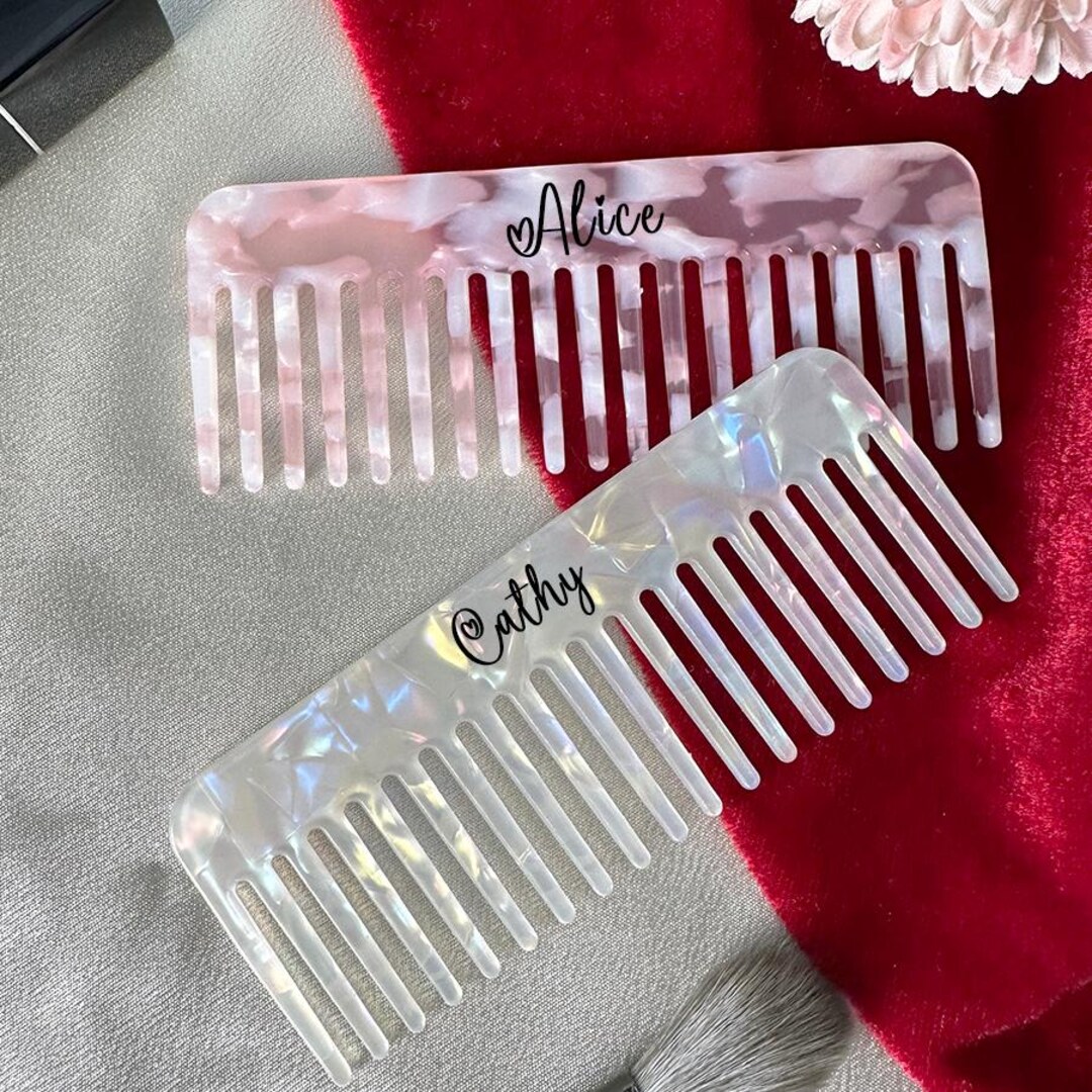 Custom Hair Comb,personalized Acetate Hair Comb,pocket Comb,wide Tooth ...
