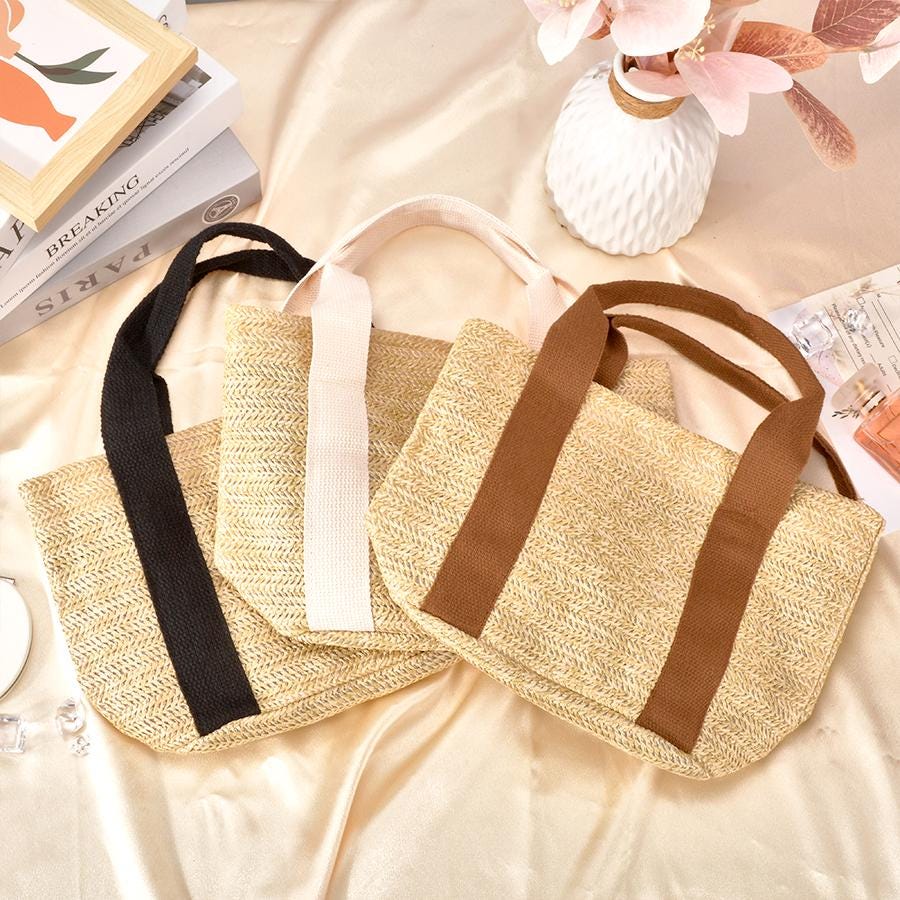 Personalized Straw Beach Bag: Custom Burlap Tote, Bridal Shower Gift - Etsy
