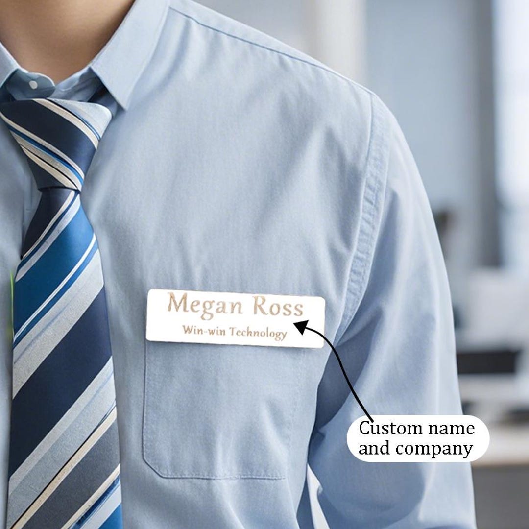 Personalized Name Badge,staff ID Tag With Magnet,laser Engraved Name ...