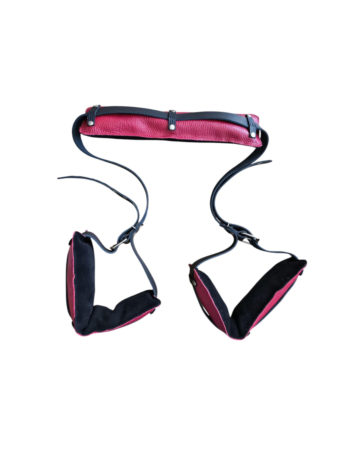 Leather Thigh Pillows | Flexible Hip Restraint | Padded Bondage Gear ...