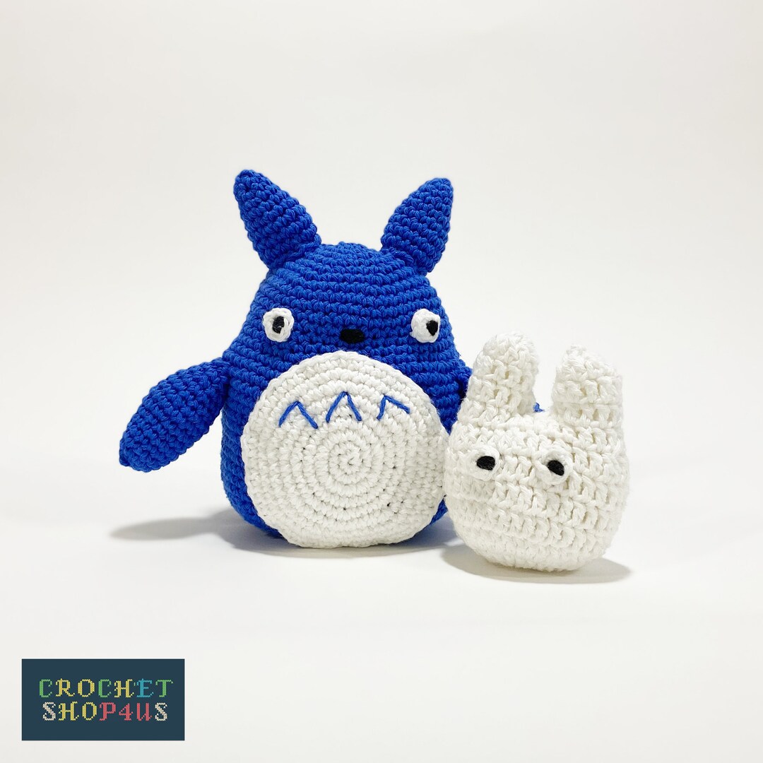 Blue Totoro Crochet Toy Middle Size Hand Made USA Seller - Etsy Canada