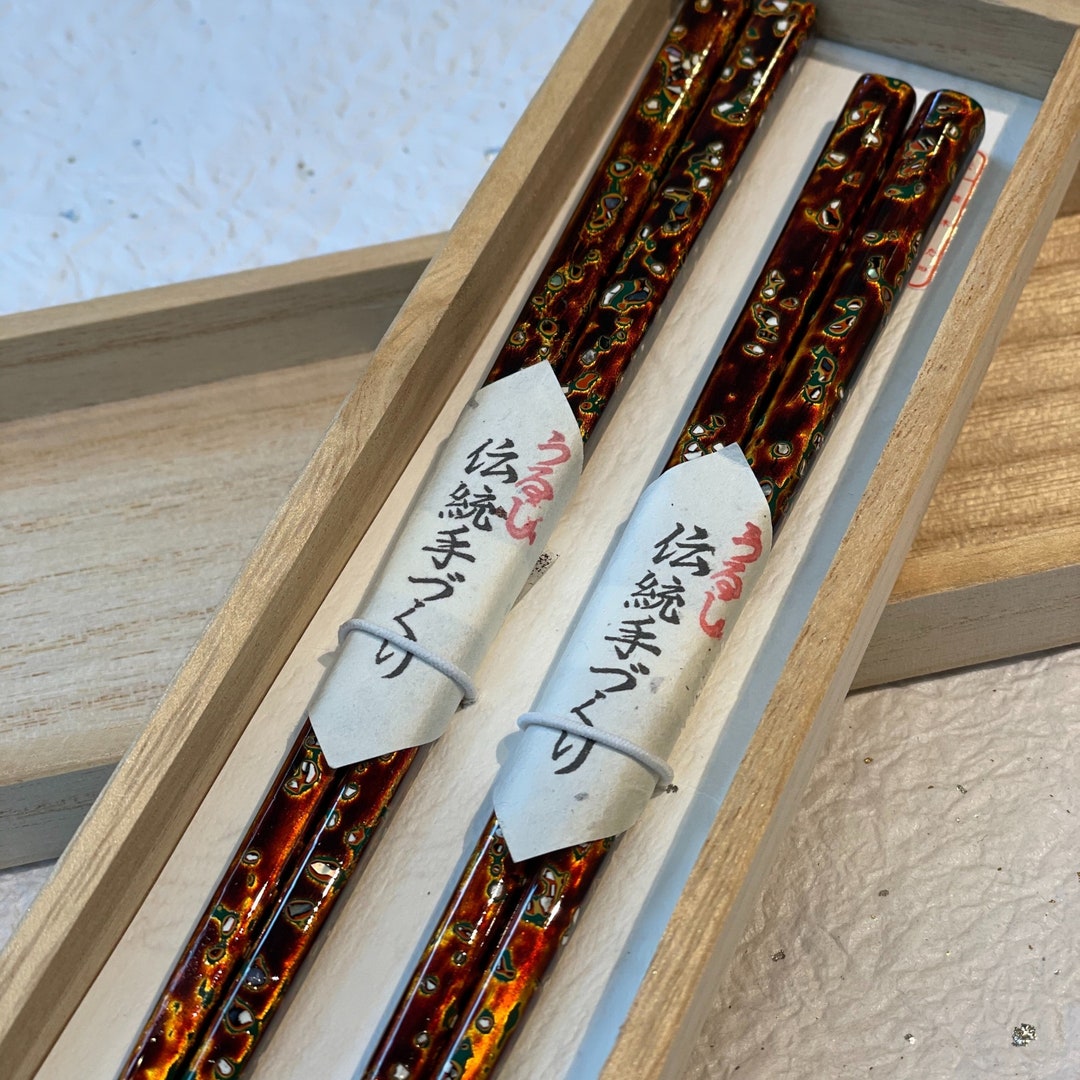 Chopsticks Japan Japanese Shell Wood Dining Kitchen Handmade Craft Gift ...
