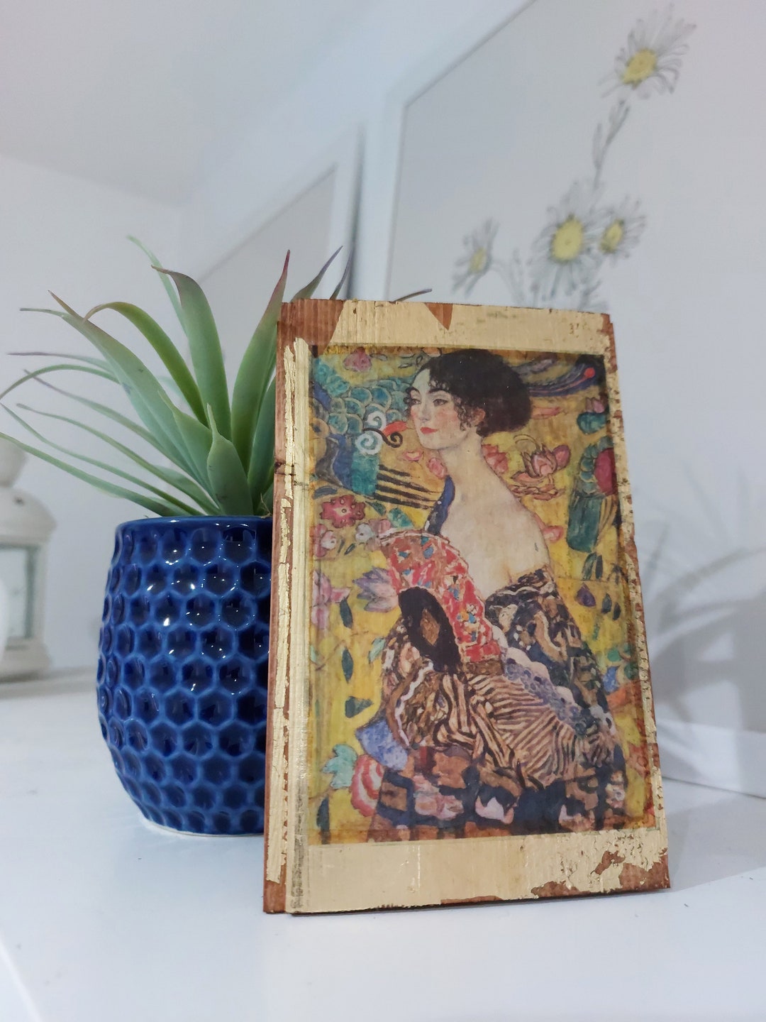 Lady With Fan by Gustav Klimt - Wooden Wall Art, Prints and Posters of ...