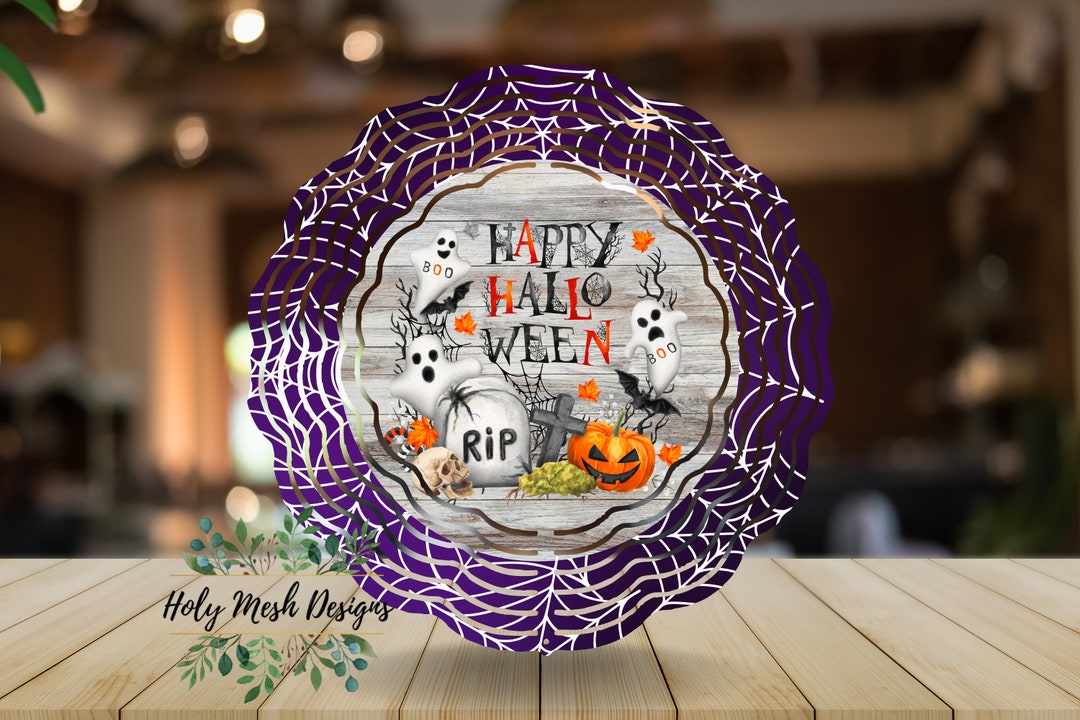 Happy Halloween Wind Spinner, Ghost, Pumpkins - Etsy