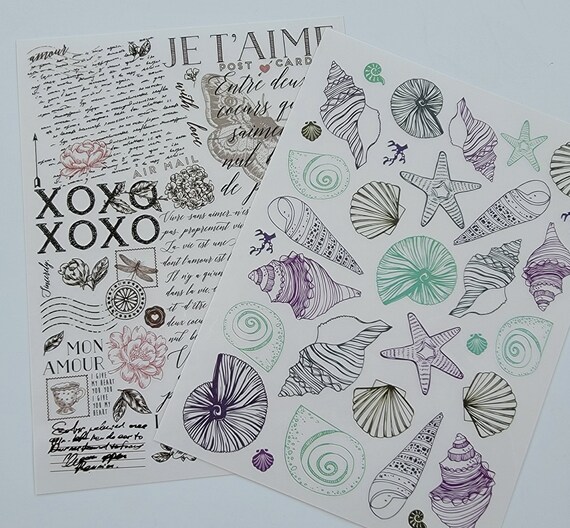 Vintage StyleShabby ChicFrench Country Rub-Ons Paper Stickers, Labels ...