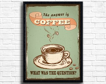Funny Coffee Poster - Etsy UK