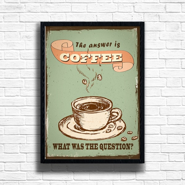 Coffee Quote Poster - Etsy