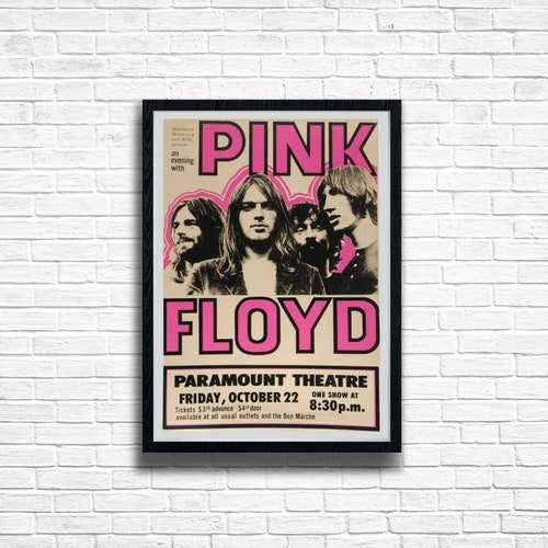Pink Floyd Poster Vintage Music Poster Concert Poster - Etsy