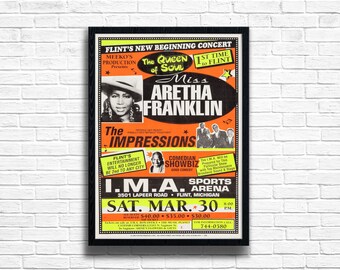 Aretha Franklin Concert Poster - Etsy