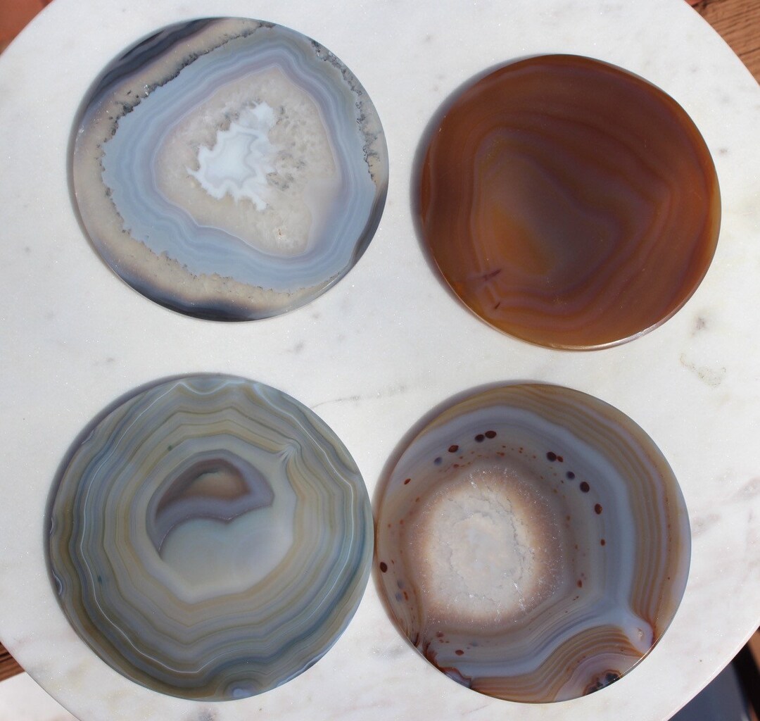 Agate Coasters Set of 4 - Etsy