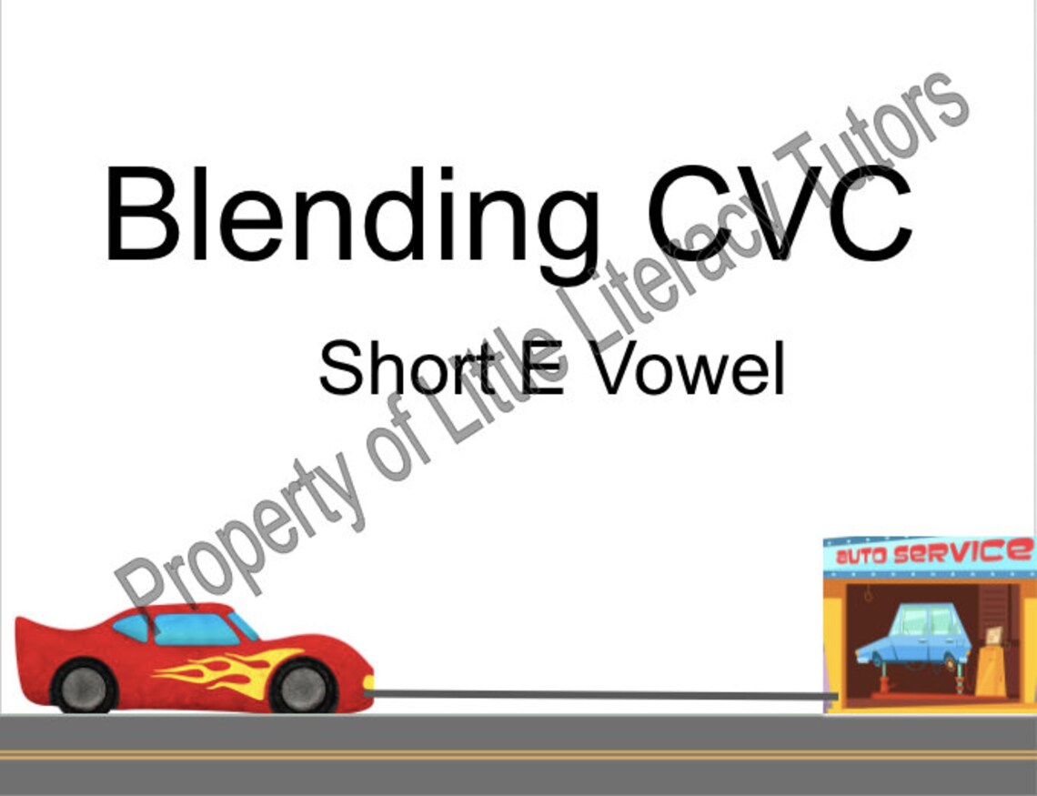 Blending CVC Short E Words Printable Book-instant DOWNLOAD - Etsy