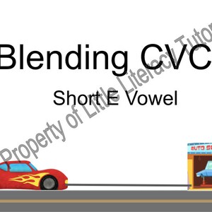 Blending CVC Short E Words Printable Book-instant DOWNLOAD - Etsy
