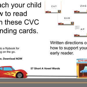 Blending CVC Short A Words Printable Book-instant DOWNLOAD - Etsy