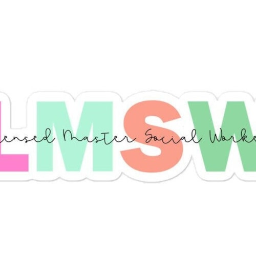 Licensed Master Social Worker Sticker LMSW Sticker Social - Etsy