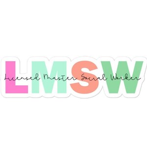 Licensed Master Social Worker Sticker LMSW Sticker Social - Etsy