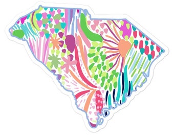 South Carolina SC State Outline Vinyl Decal Sticker - Etsy
