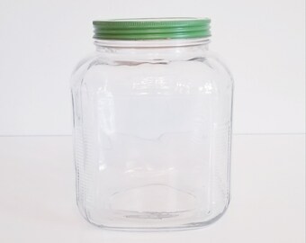 Ribbed Glass Jar - Etsy