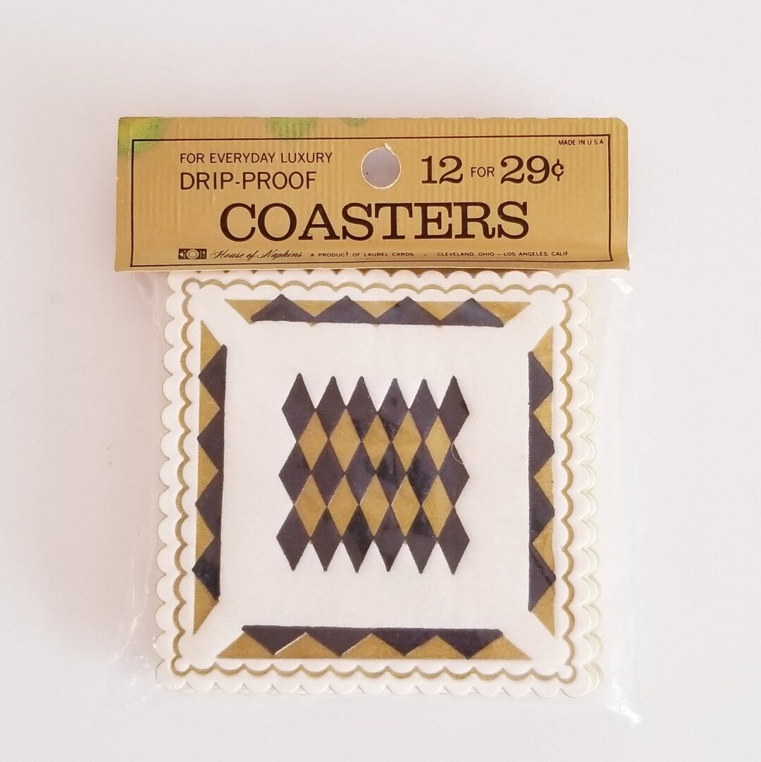 Set of 12 Vintage Coasters Mid Century Mid Century Modern - Etsy