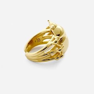 Scarab Beetle Ring in 925 Silver 24K Gold Plated. - Etsy