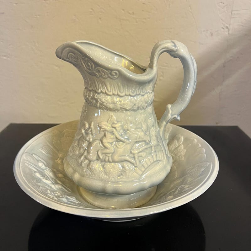Pitcher and Bowl - Etsy