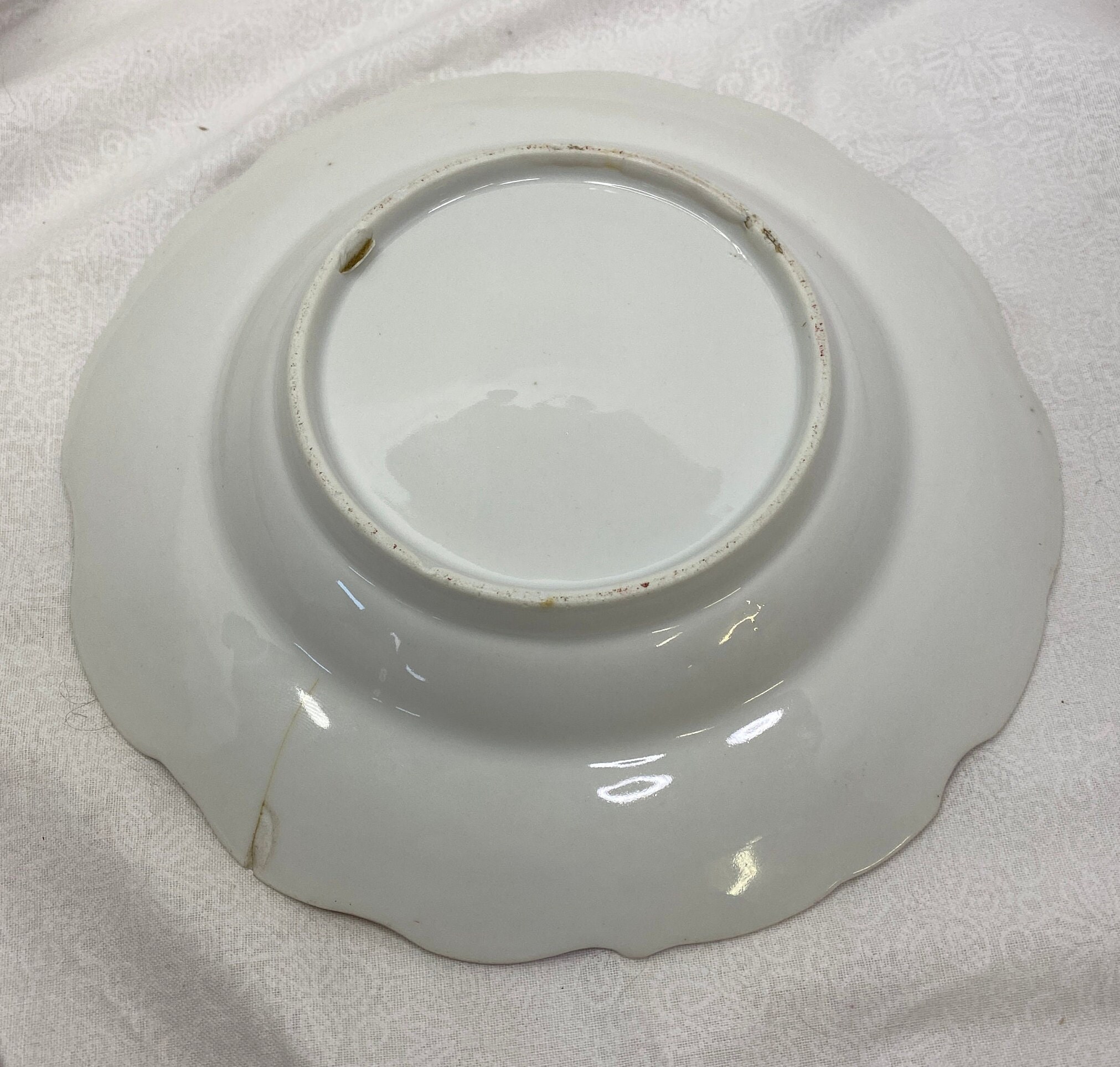 Antique Victorian Hand-painted Candy / Butter / Cheese Domed Dish ...