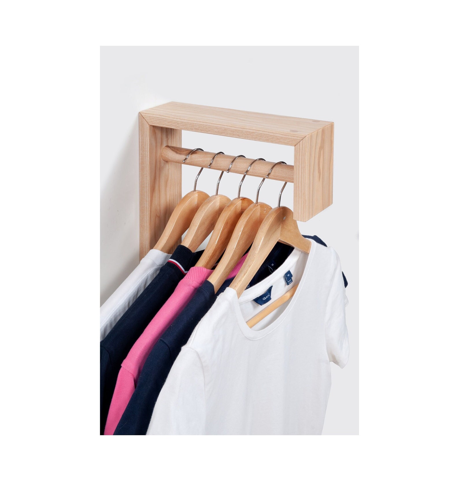 T-shirt Rack, Wall Coat Hanger, Wall Organizer - Etsy