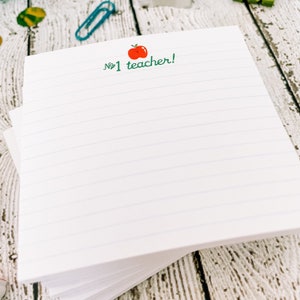 Teacher Sticky Note, Personalized Custom Sticky Pad, Teacher Gifts ...
