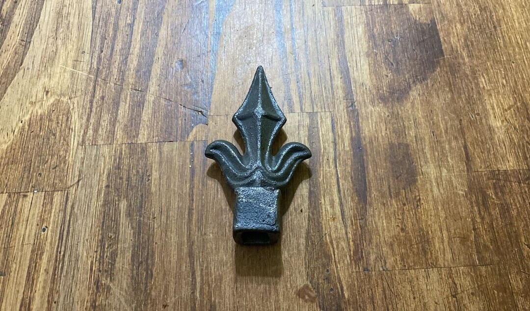 X10 - Cast Wrought Iron Arrow Spear Spearhead (pack X10) Square Bar 1/2 ...