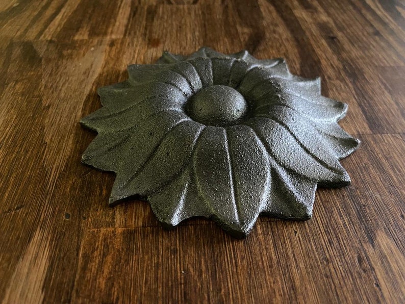 X4 Cast Iron Flower pack X4 Metal Flower Ornamental Petals Decorative ...