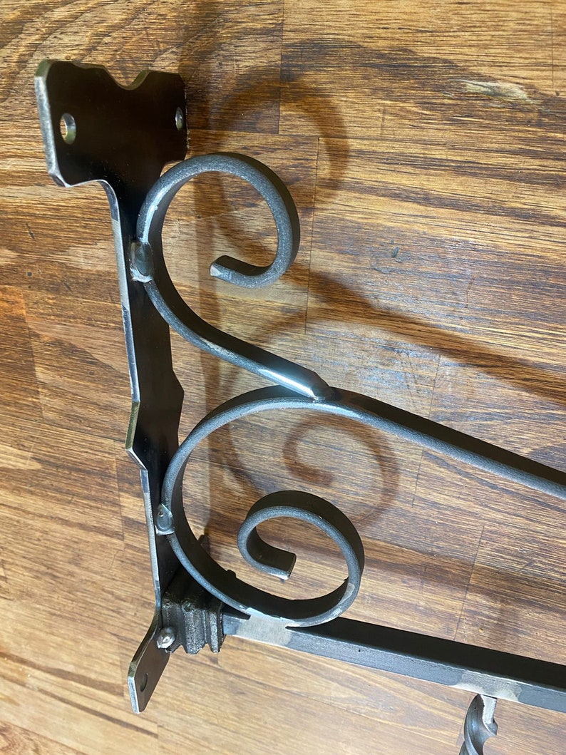 Iron Hanging Sign Bracket. 10in X 24in. Colonial Style. Decorative Sign ...