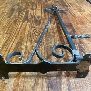 Iron Hanging Sign Bracket. 10in X 24in. Colonial Style. Decorative Sign ...