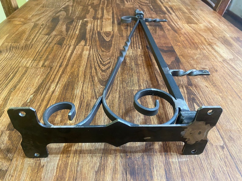 Iron Hanging Sign Bracket. 10in X 24in. Colonial Style. Decorative Sign ...