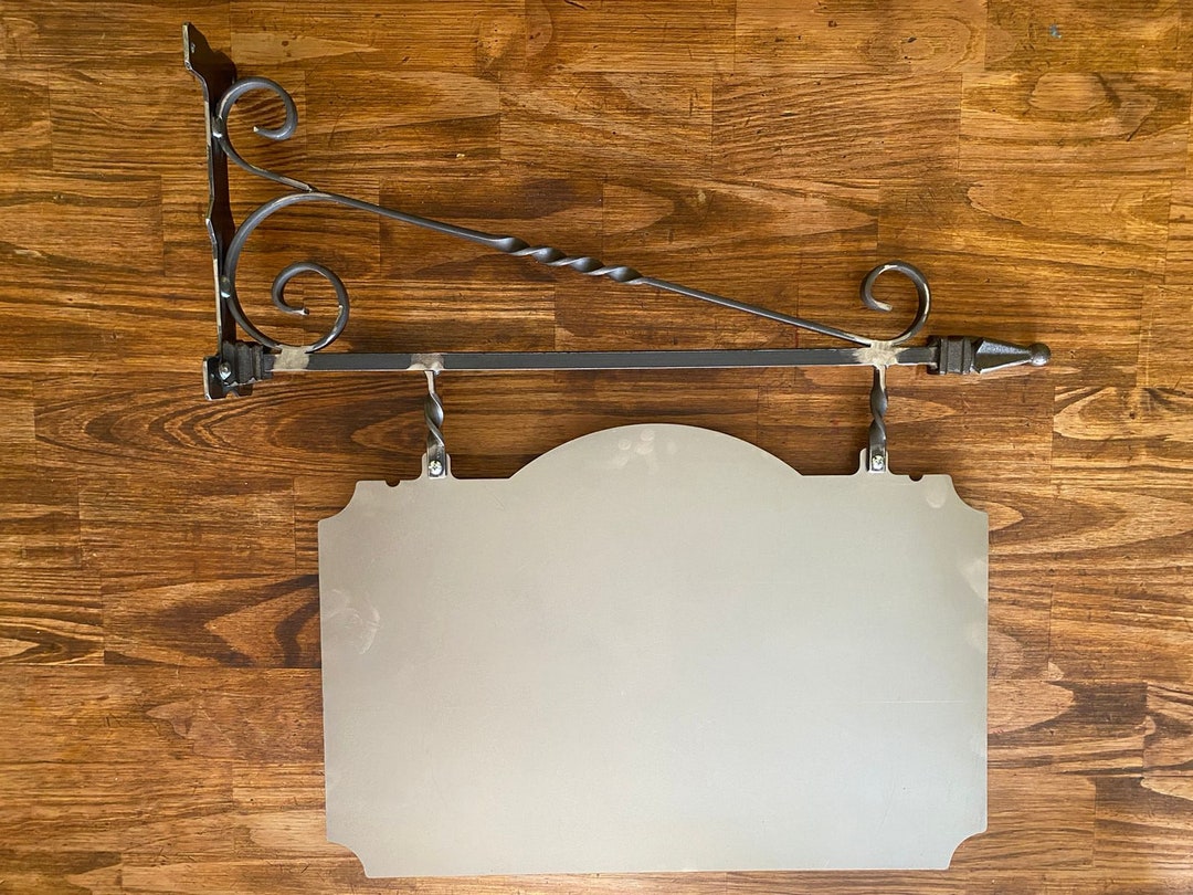 Iron Hanging Sign Bracket. 10in X 24in. Colonial Style. Decorative Sign ...