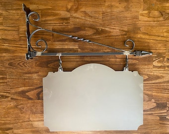 Iron Hanging Sign Bracket. 10in X 24in. Colonial Style. Decorative Sign ...