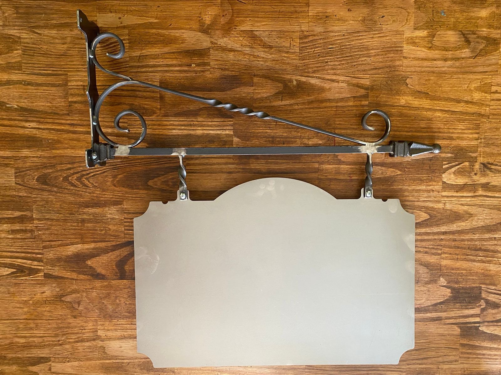 Iron Hanging Sign Bracket. 10in X 24in. Colonial Style. Decorative Sign ...