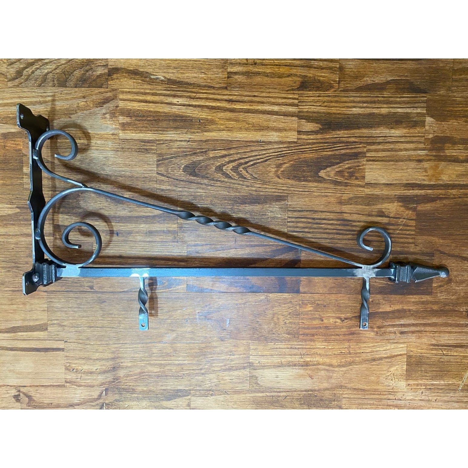 Iron Hanging Sign Bracket. 10in X 24in. Colonial Style. Decorative Sign ...