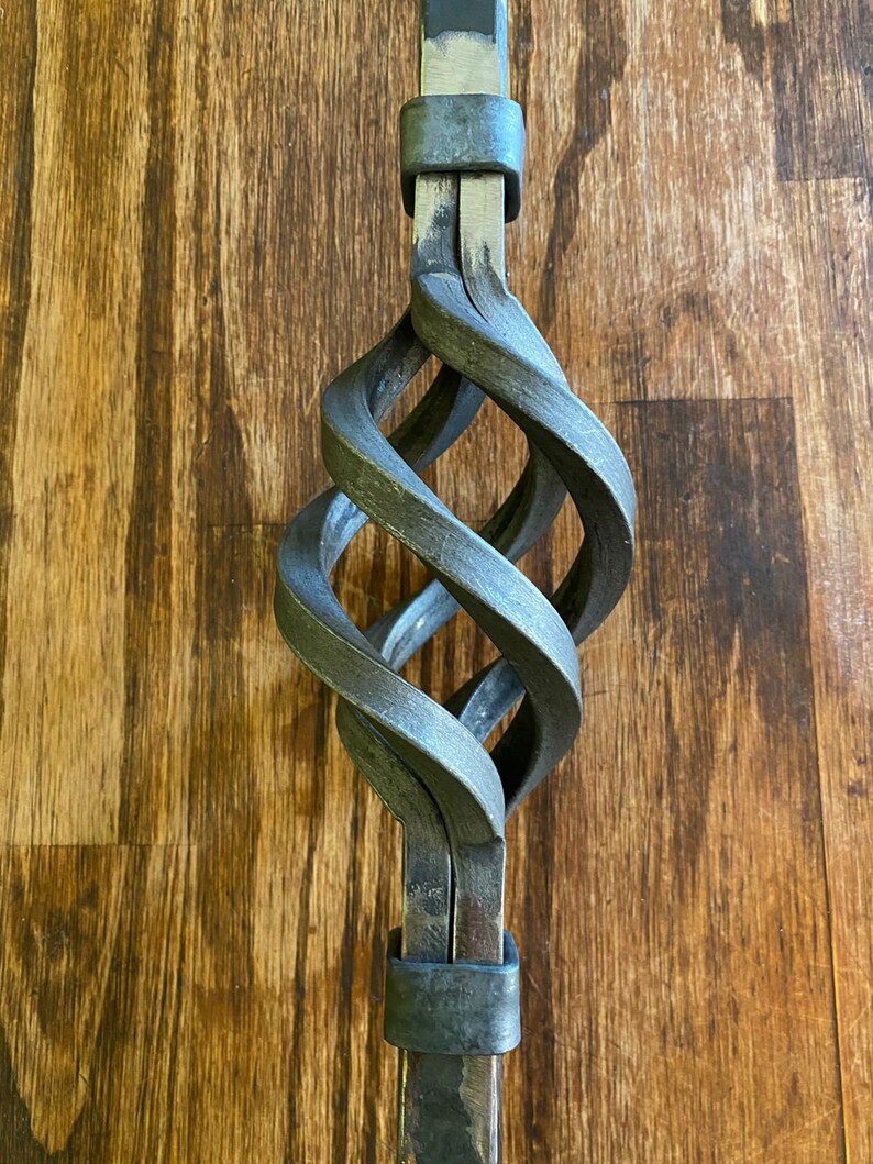 X4 PACK Basket Iron Balusters 3/4in Square Iron / Handrail Iron Railing ...